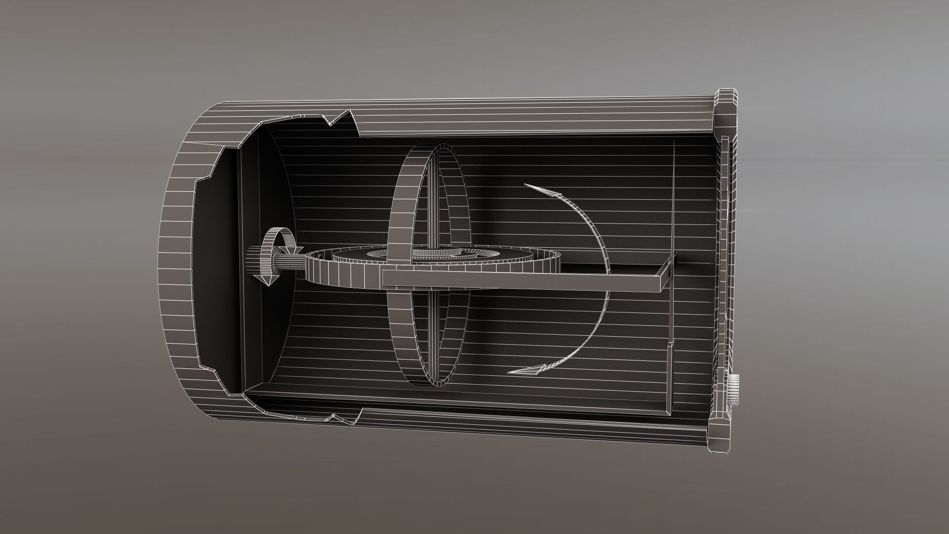 Gyroscope interior of space capsule 3D model | CGTrader