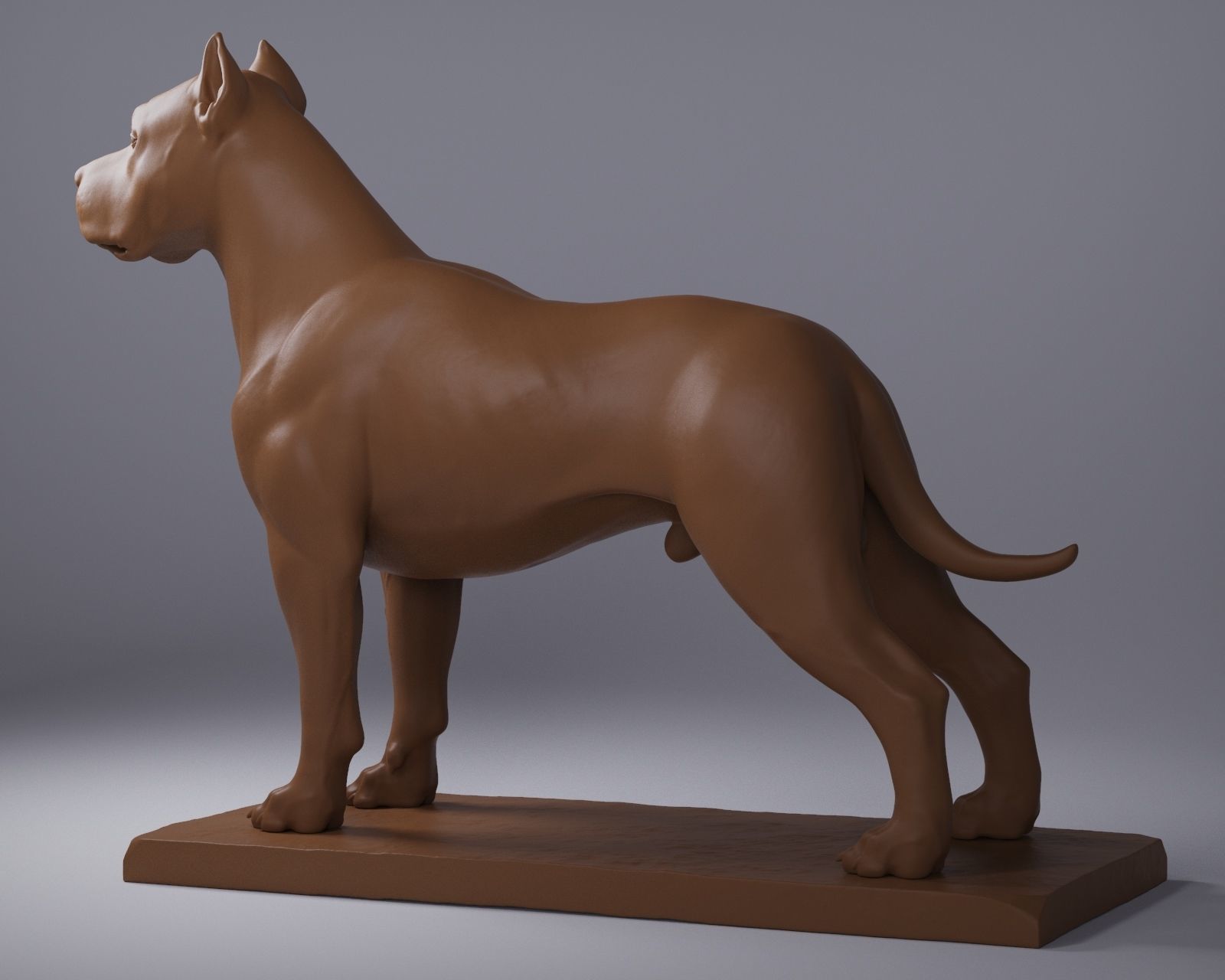 Dogo Argentino 3D model 3D printable | CGTrader