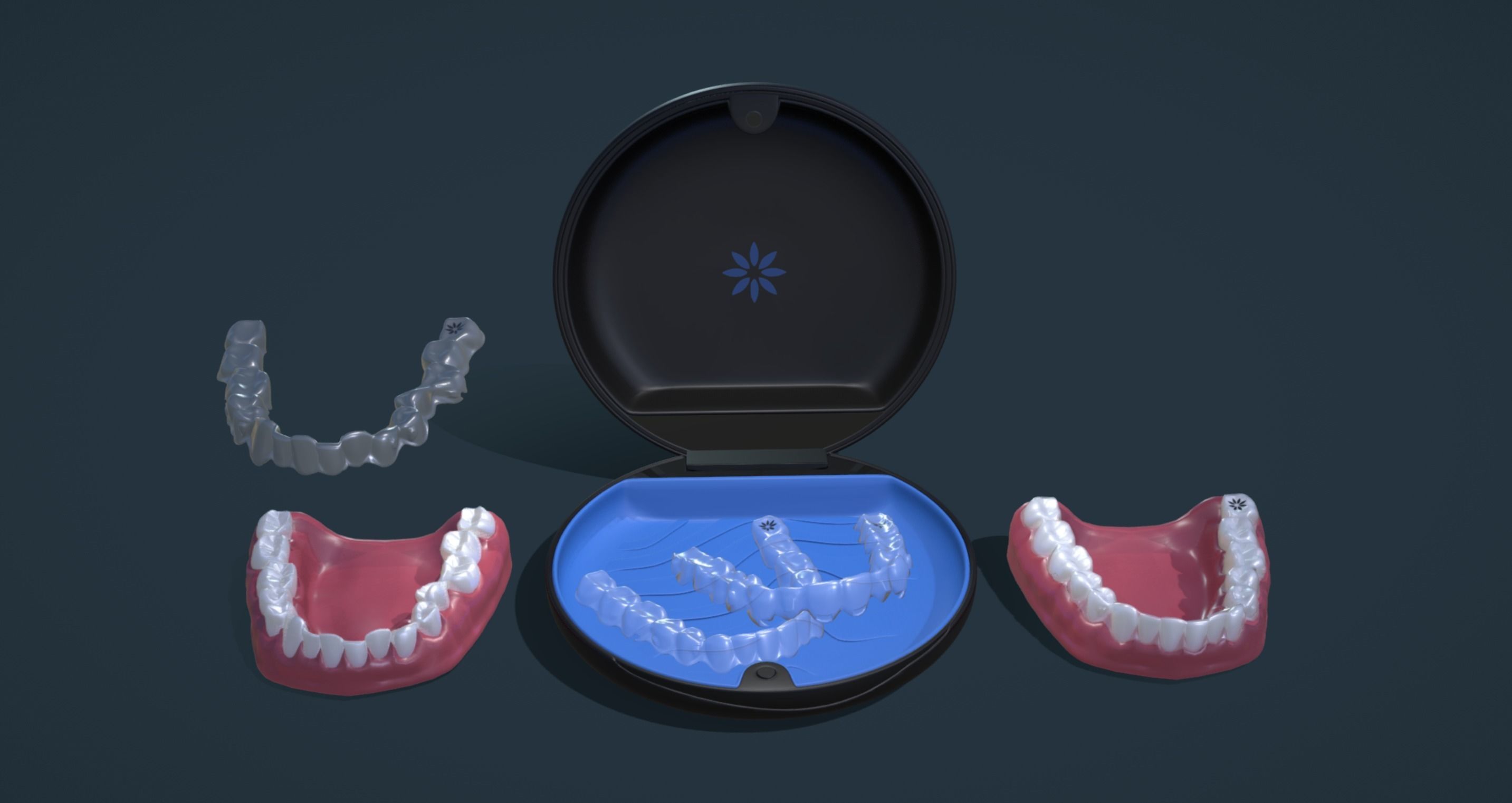 Teeth aligner Invisible Braces and jaw 3D model animated | CGTrader