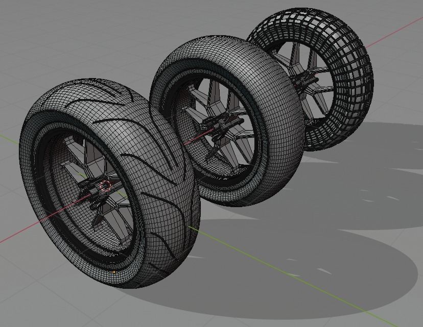 motorcycle wheels asset with blender 3D model | CGTrader