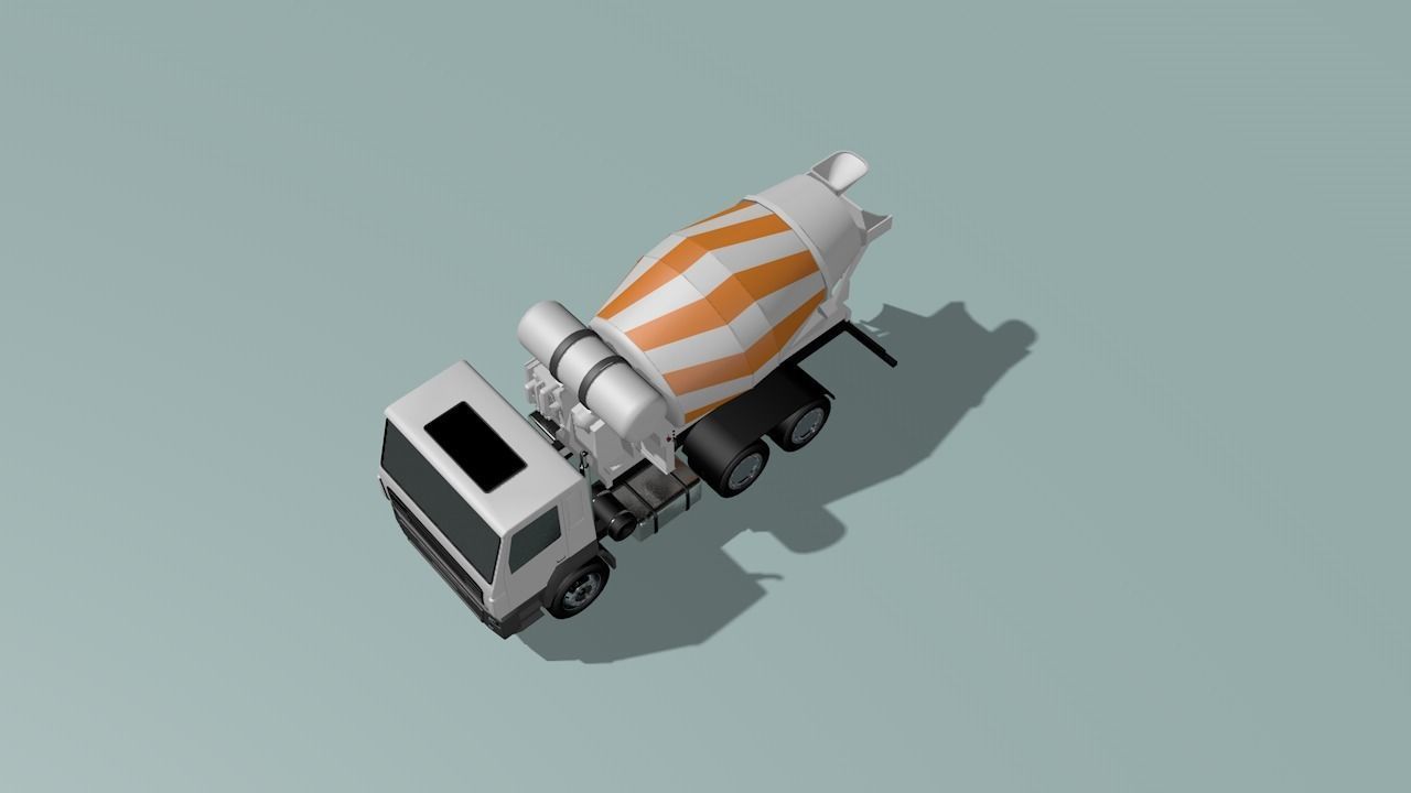 Truck mixer MAZ 3D model | CGTrader