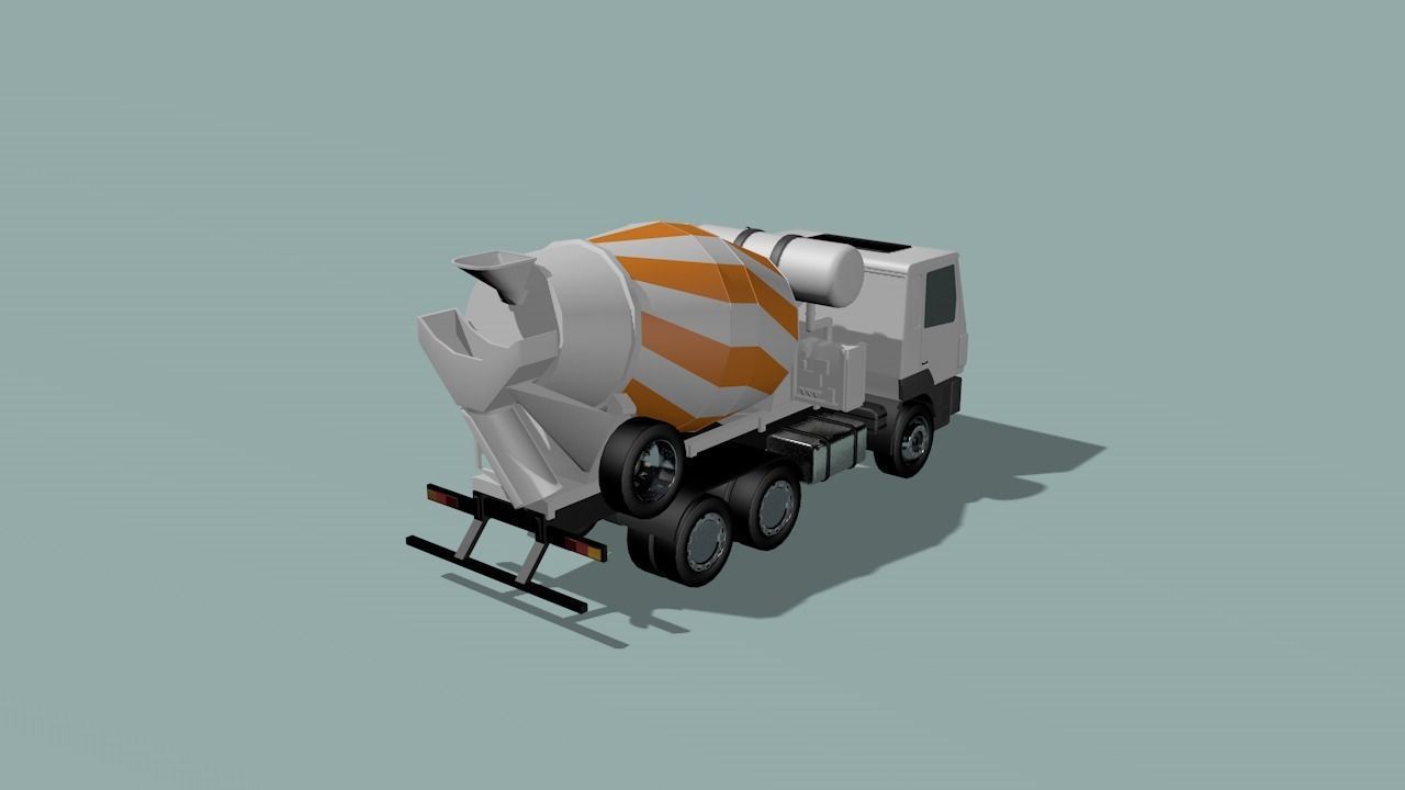 Truck mixer MAZ 3D model | CGTrader