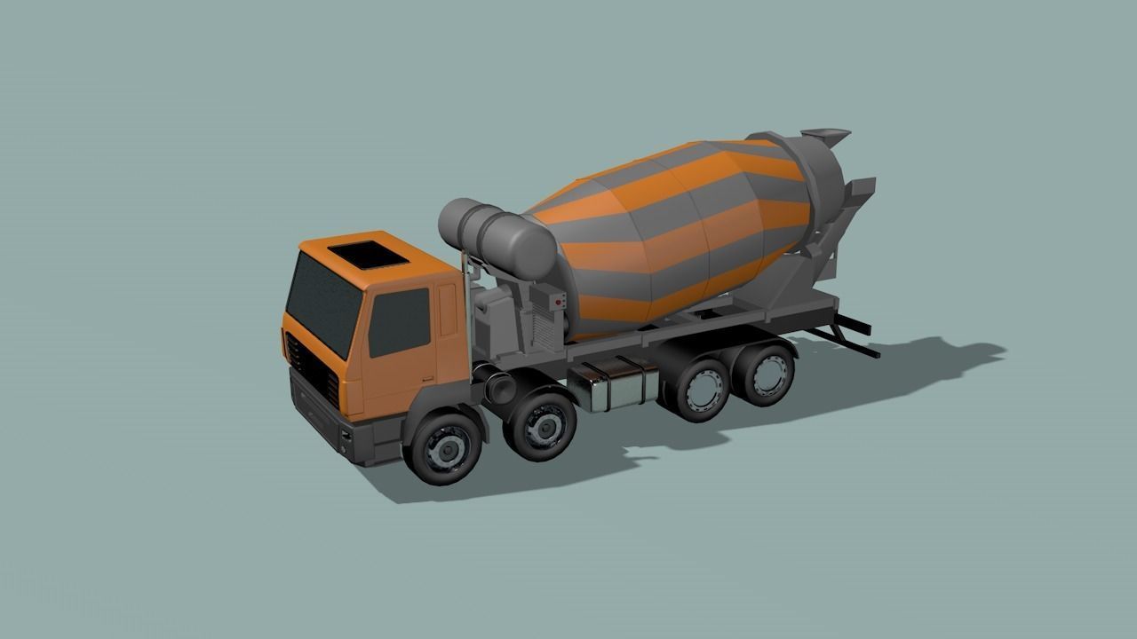 Truck mixer MAZ 3D model | CGTrader