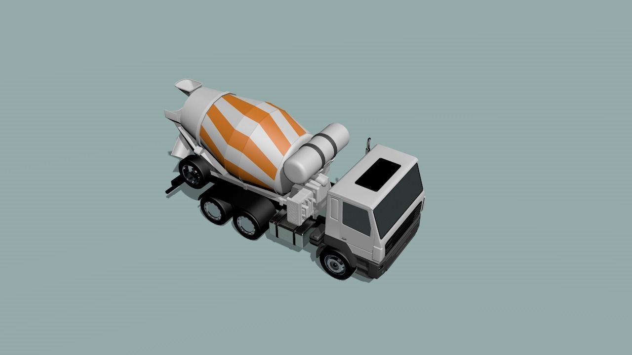 Truck mixer MAZ 3D model | CGTrader