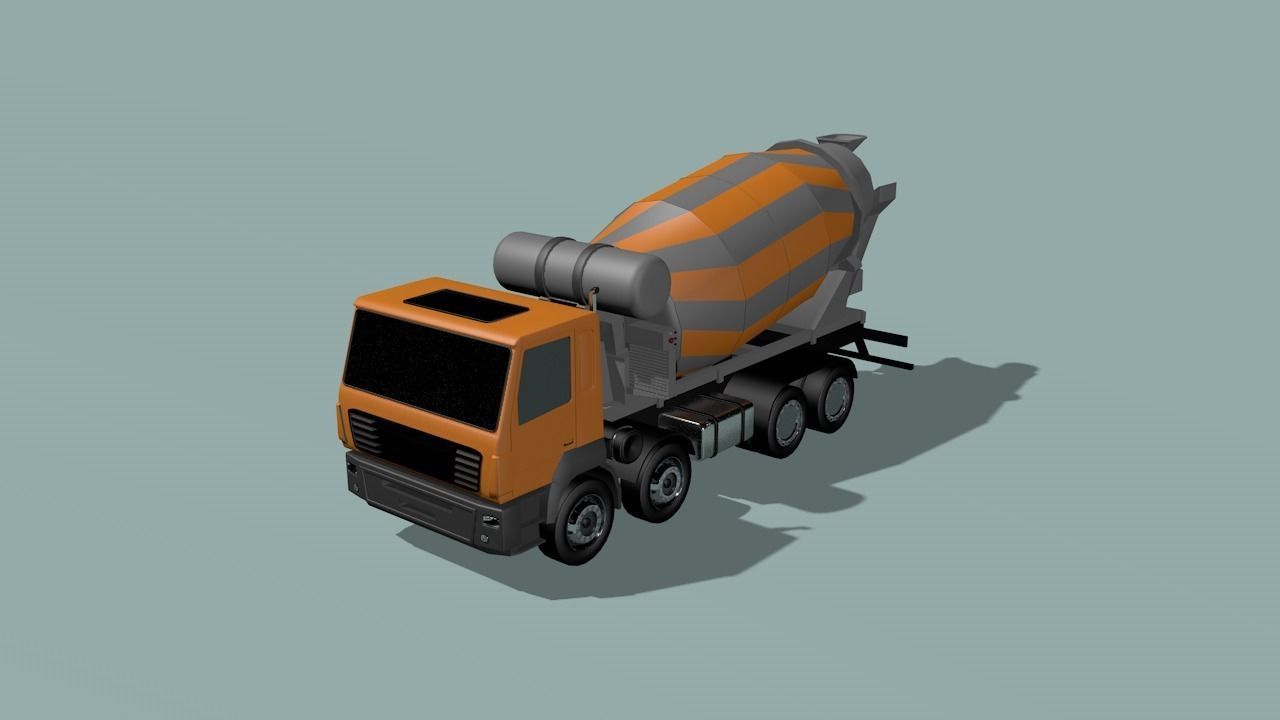 Truck mixer MAZ 3D model | CGTrader