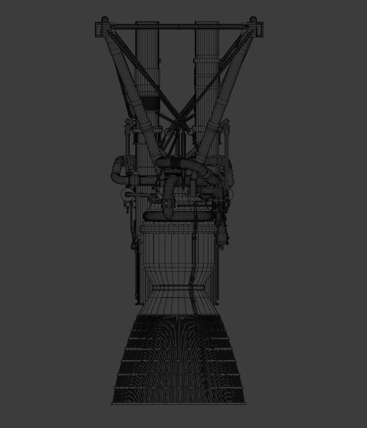 LR-87 Titan II Rocket Engine 3D model | CGTrader
