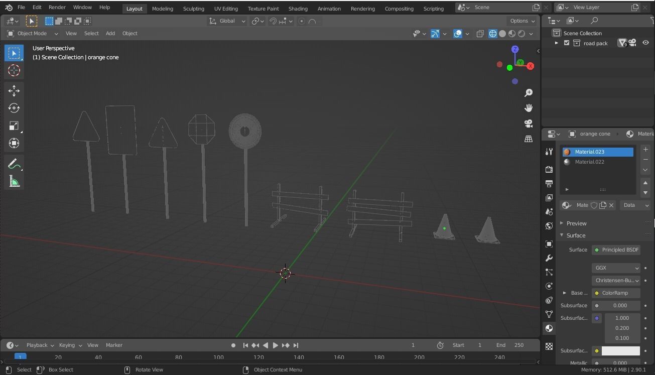 Traffic signs and equipments 3D model | CGTrader