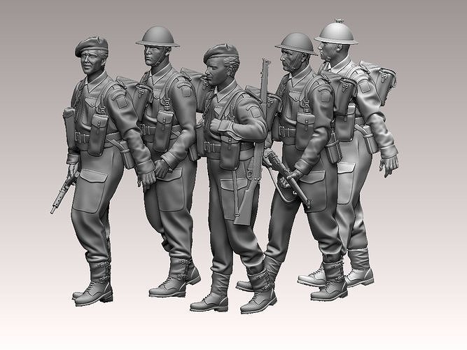 British soldiers ww2 3D model 3D printable | CGTrader