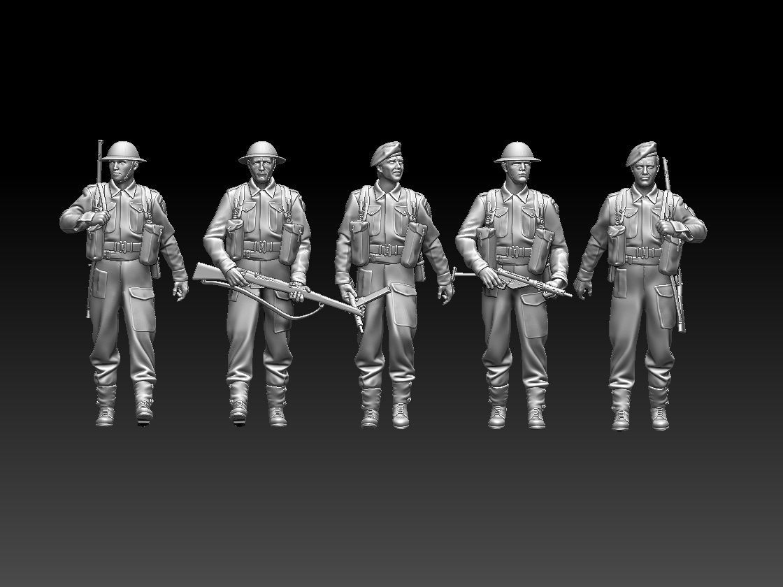 British soldiers ww2 3D model 3D printable | CGTrader