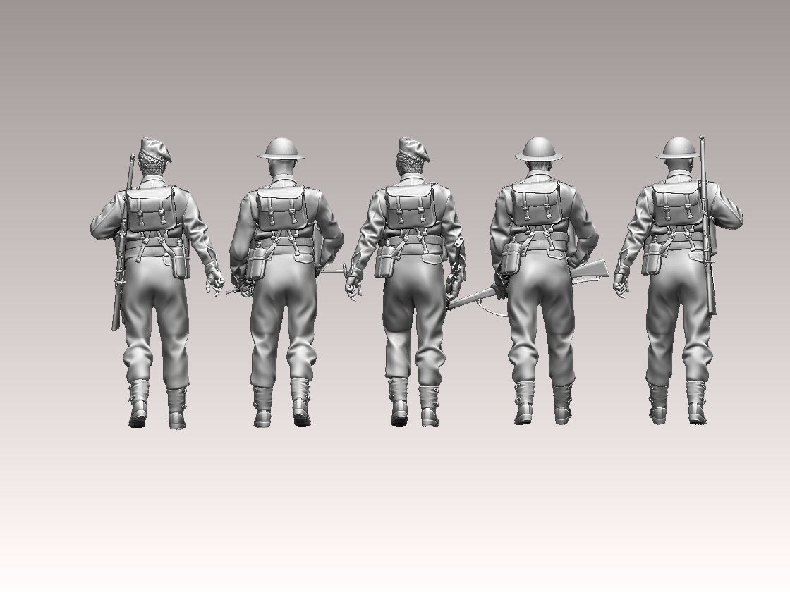 British soldiers ww2 3D model 3D printable | CGTrader