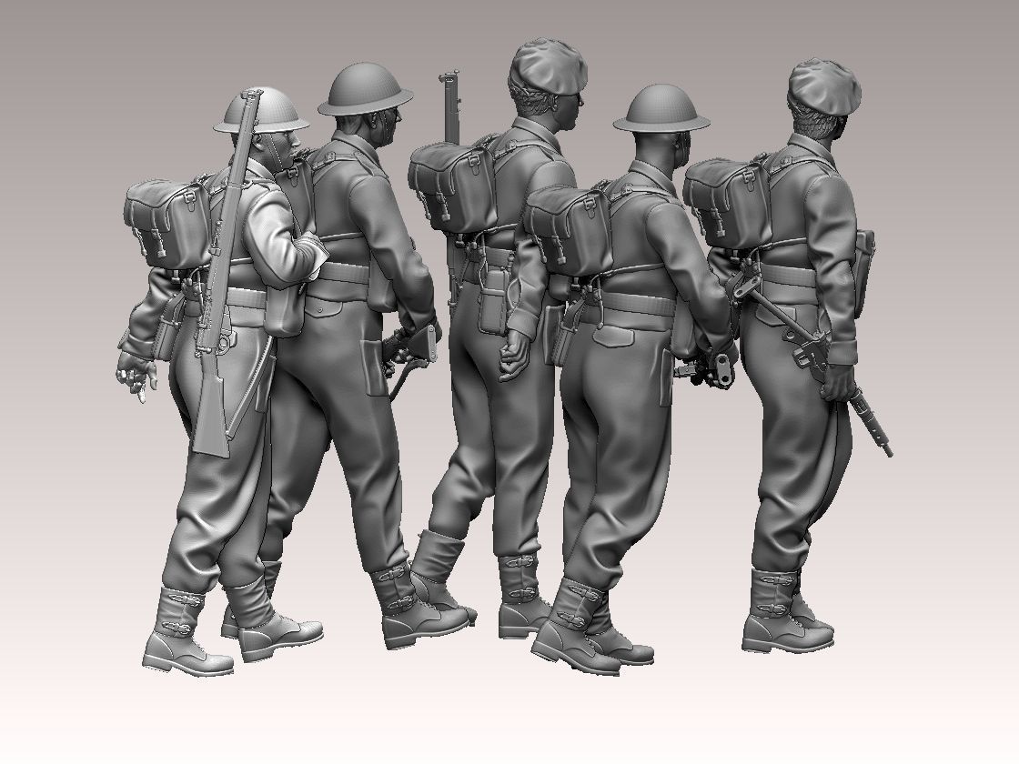 British soldiers ww2 3D model 3D printable | CGTrader
