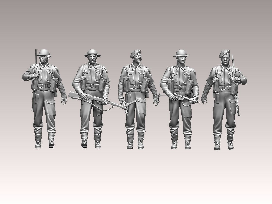 British soldiers ww2 3D model 3D printable | CGTrader