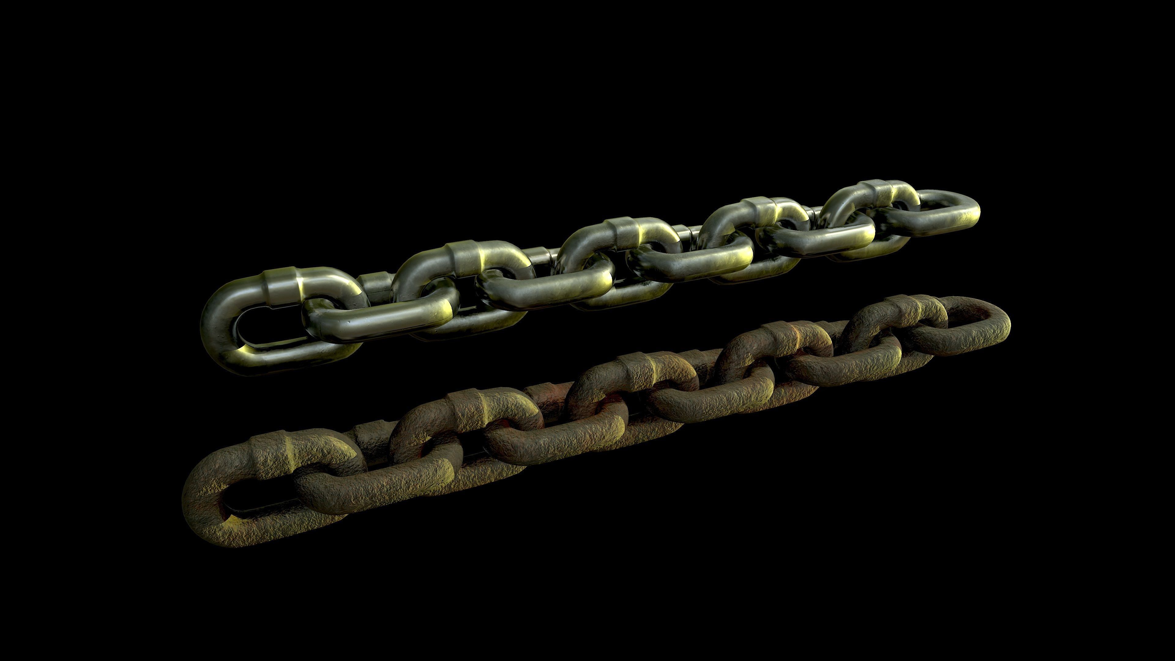 Steel chain 3D model | CGTrader