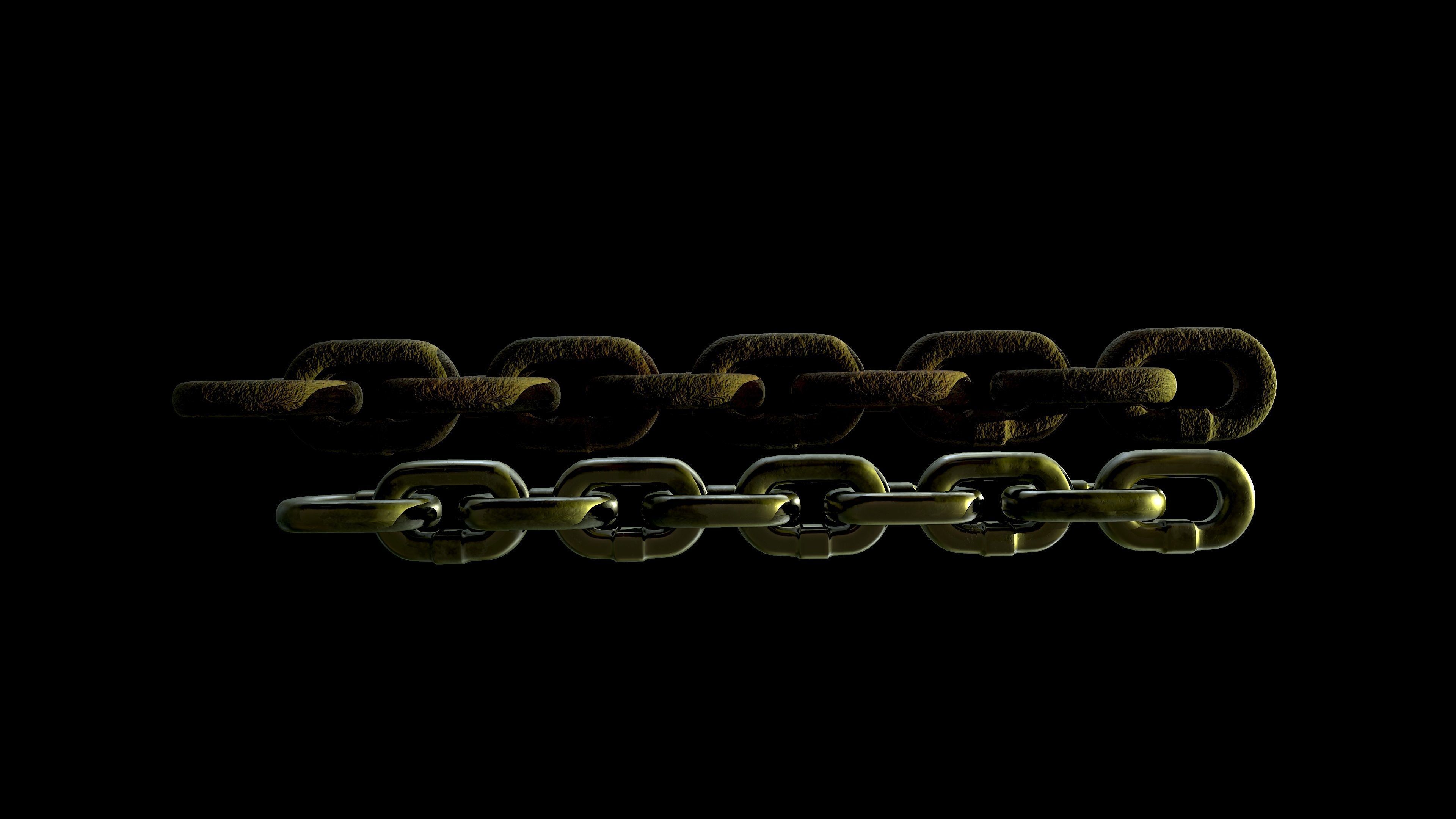 Steel chain 3D model | CGTrader
