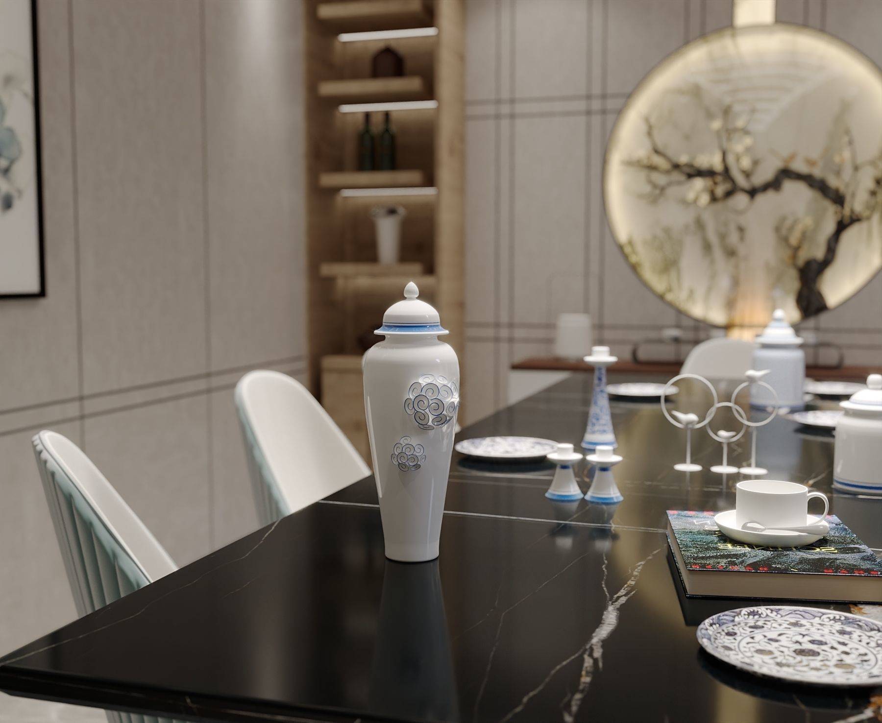 neo Chinese style 3D model rigged | CGTrader