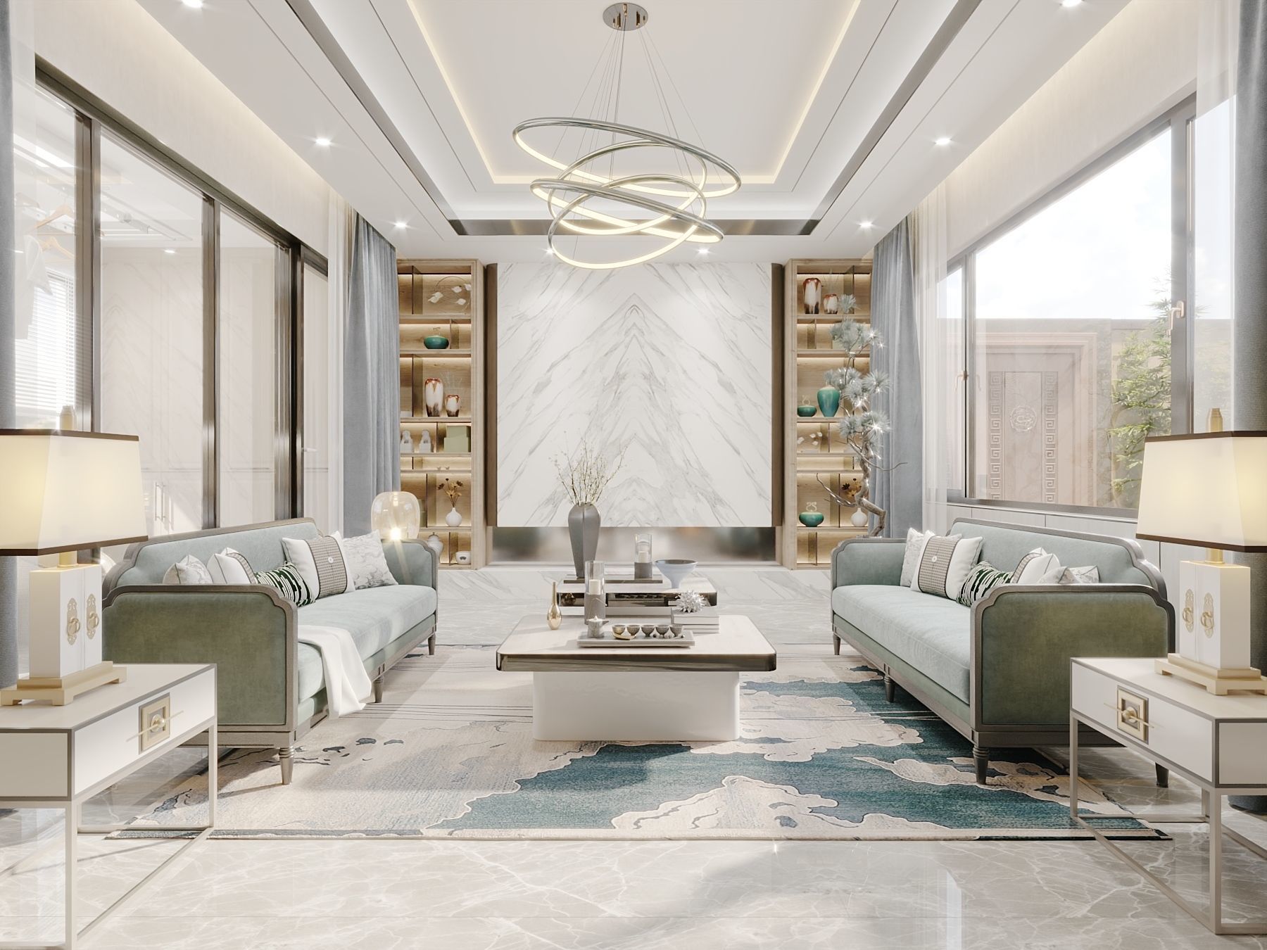 neo Chinese style 3D model rigged | CGTrader