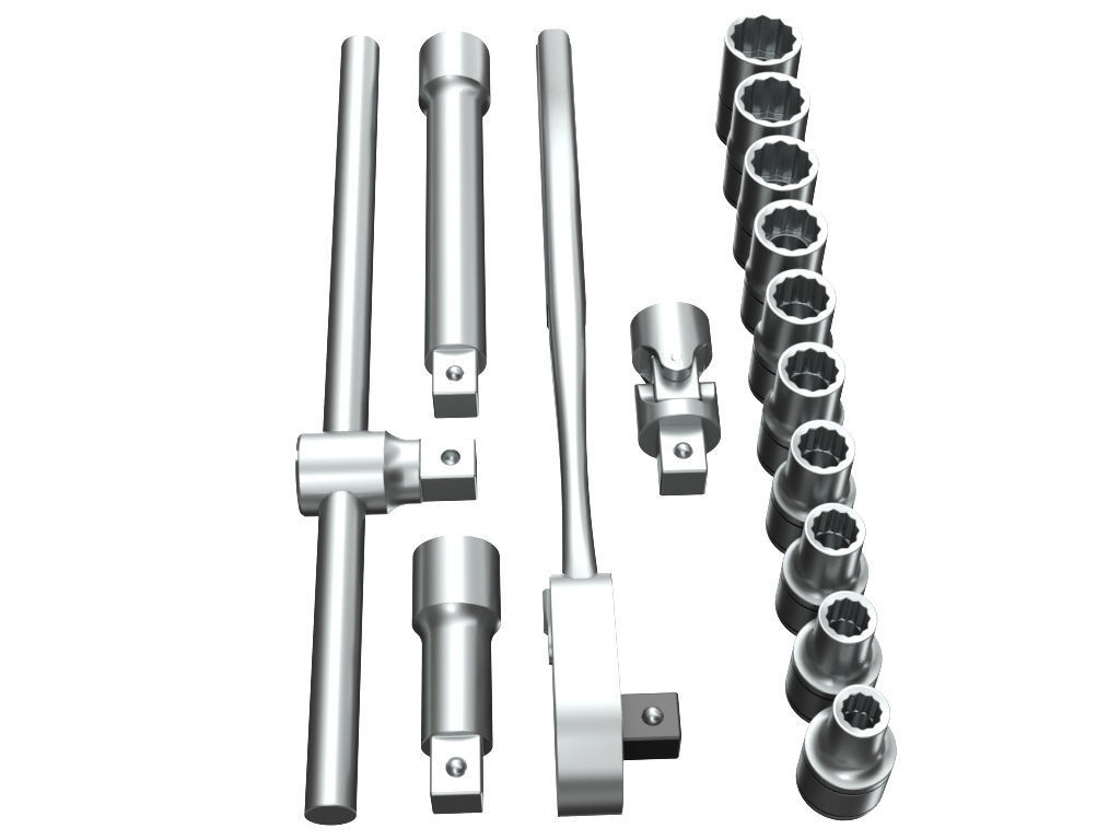 Socket Set 3D model | CGTrader