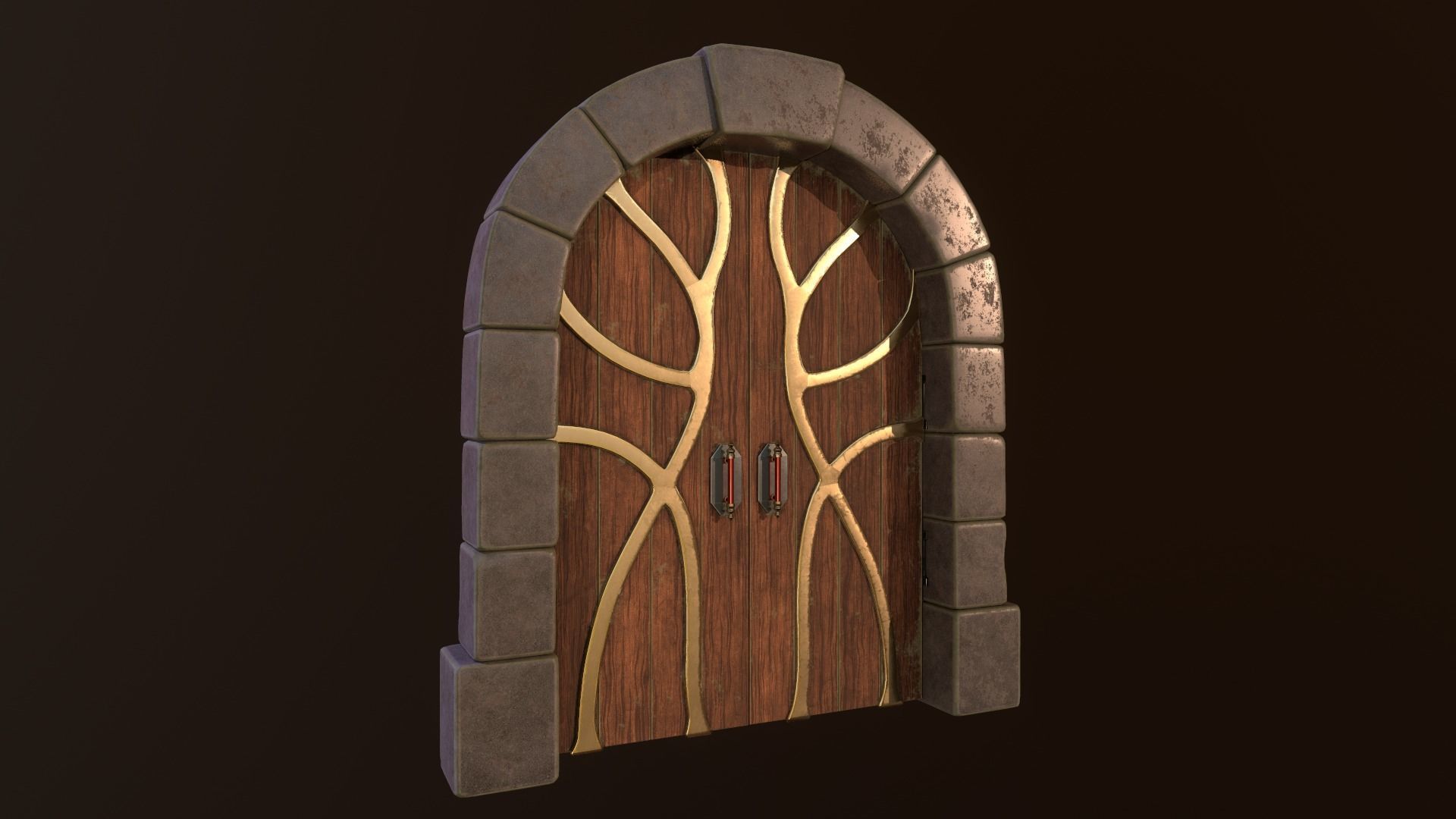 3D model Fantasy Door VR / AR / low-poly | CGTrader