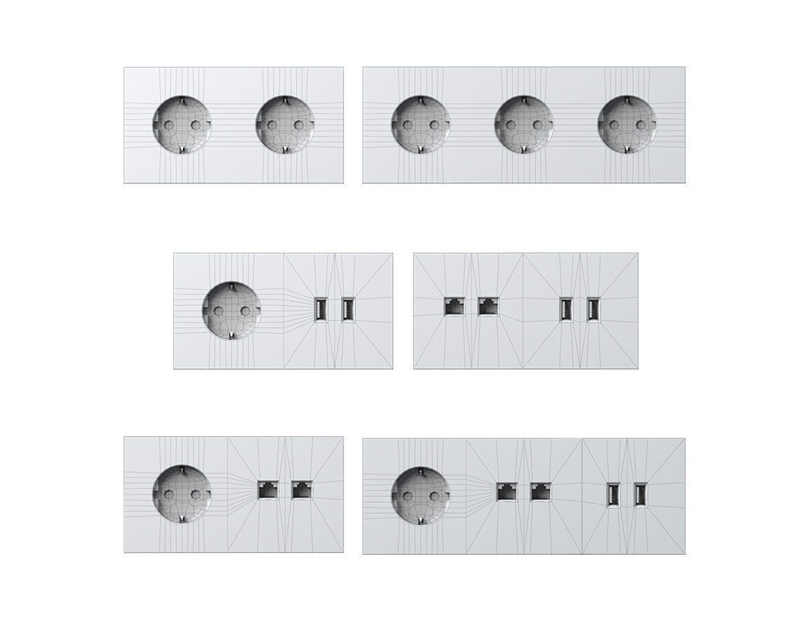 3D model Sockets and switches Basalt VR / AR / low-poly | CGTrader