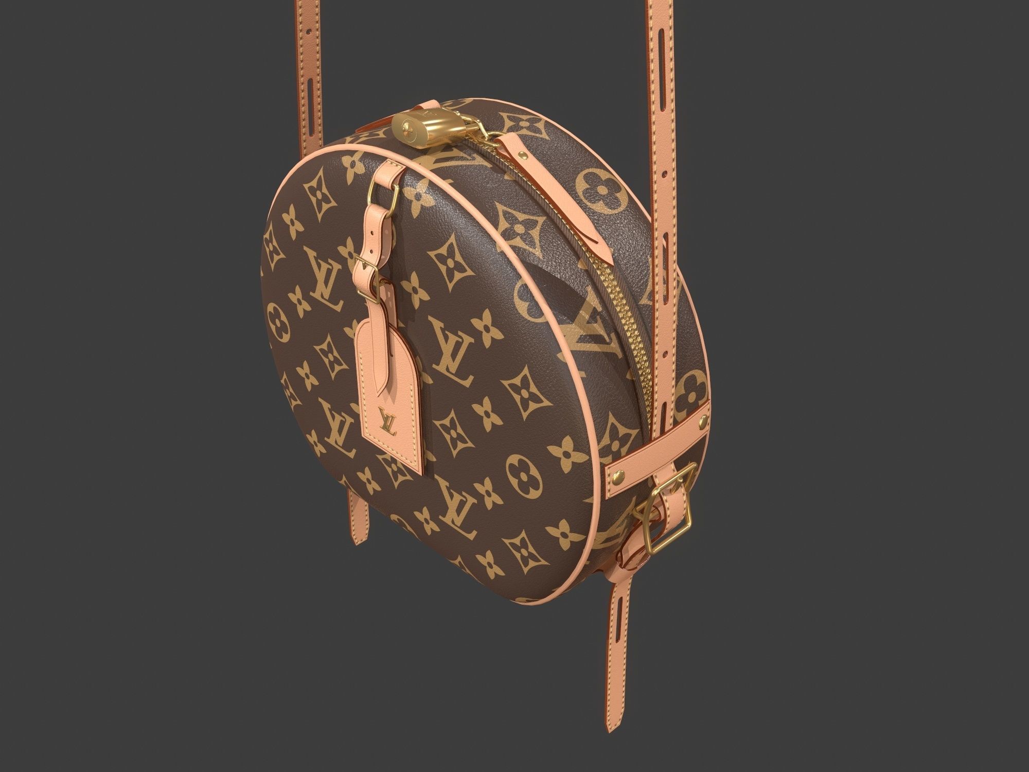 3D model Louis Vuitton Boite Chapeau Souple Bag Monogram Leather VR ...