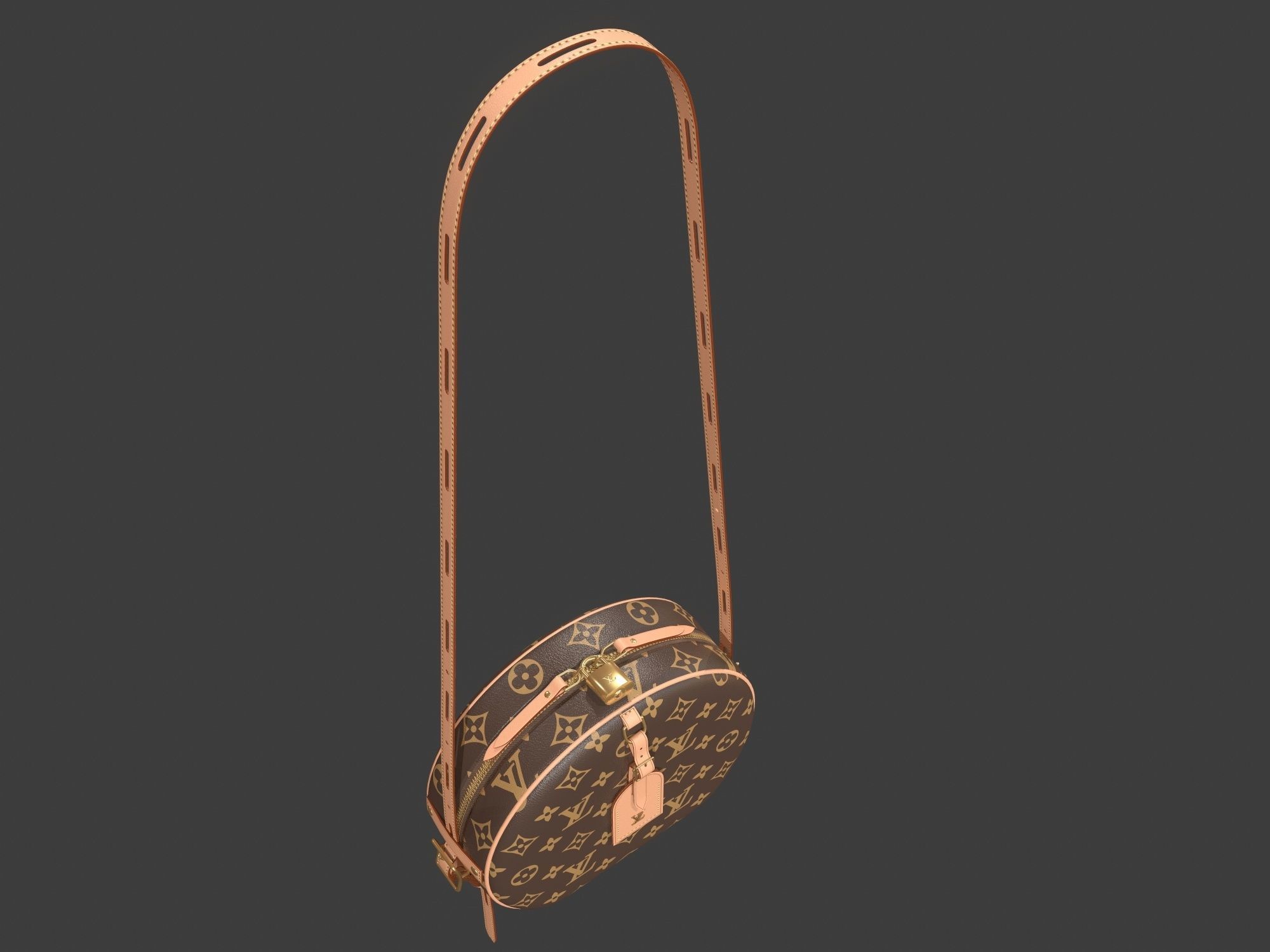 3D model Louis Vuitton Boite Chapeau Souple Bag Monogram Leather VR ...