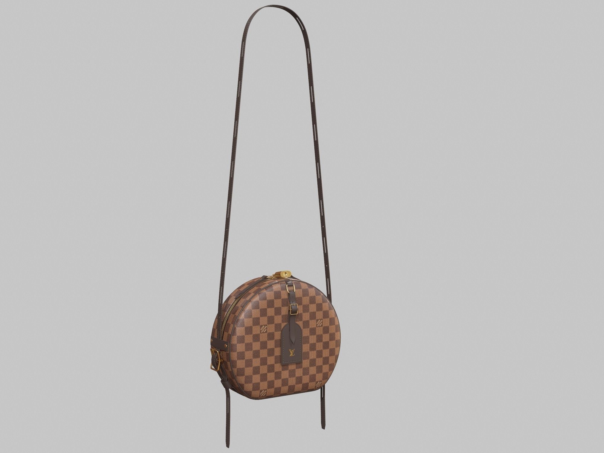 3D model Louis Vuitton Boite Chapeau Souple Bag Damier Ebene Saffron VR ...