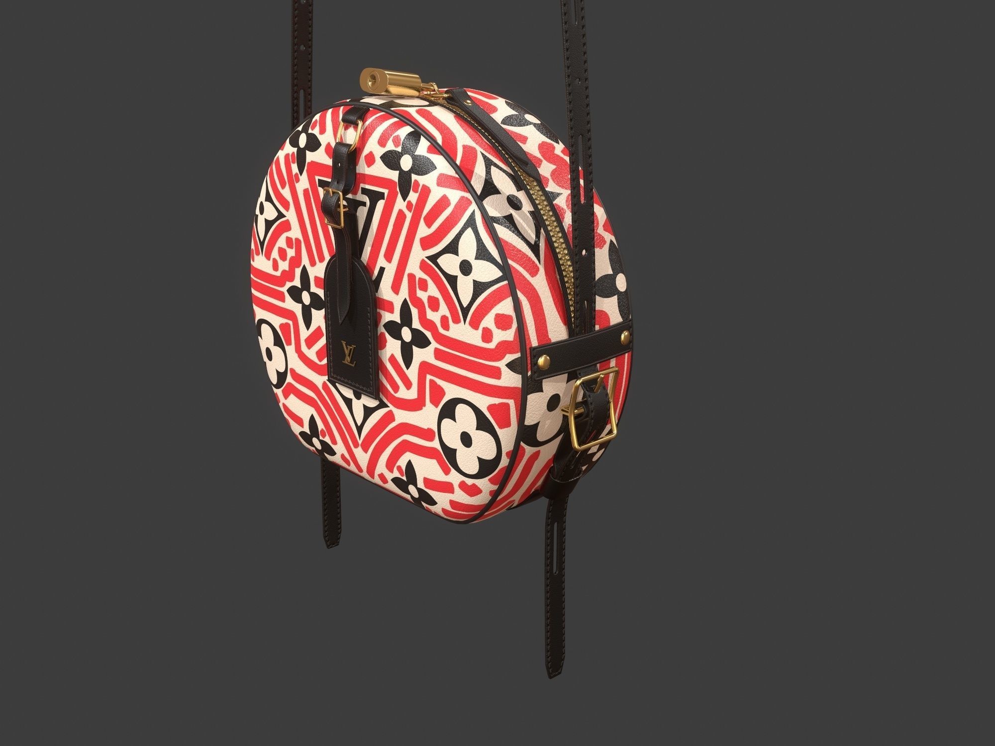 3D model Louis Vuitton Boite Chapeau Souple Bag Crafty Cream Red ...