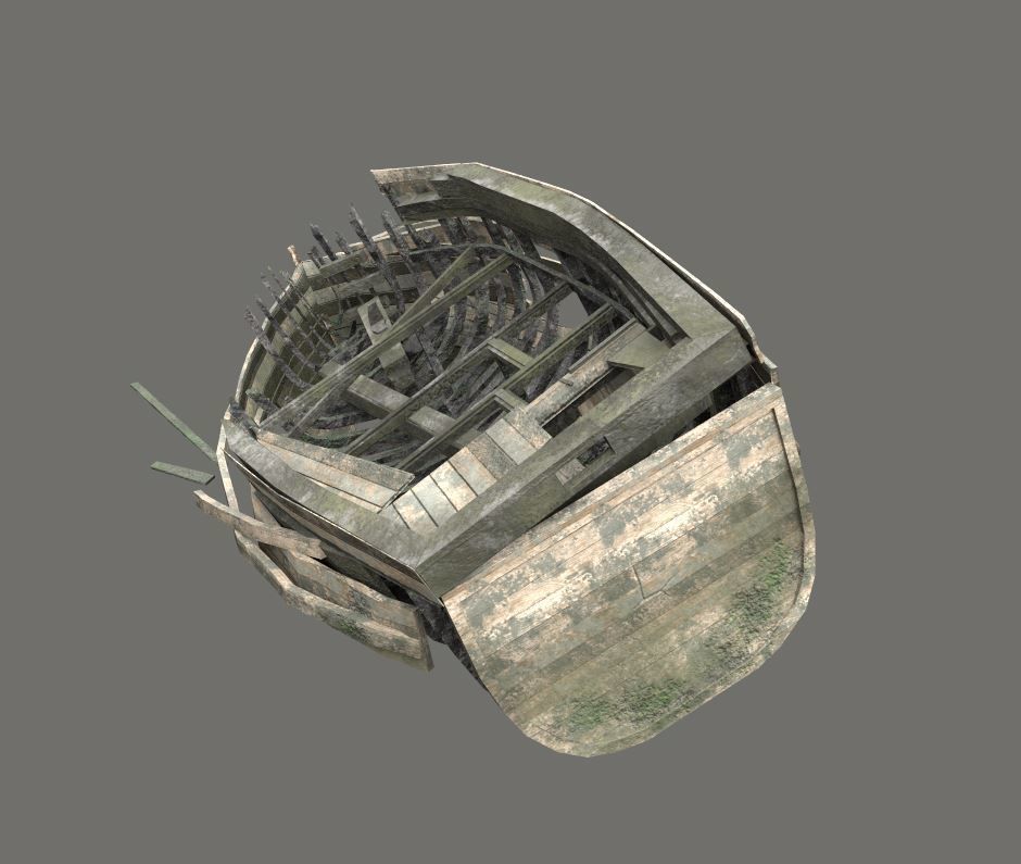 3D model Abandoned Boat Wreck VR / AR / low-poly | CGTrader