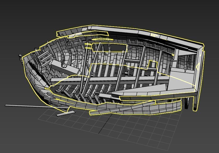 3D model Abandoned Boat Wreck VR / AR / low-poly | CGTrader