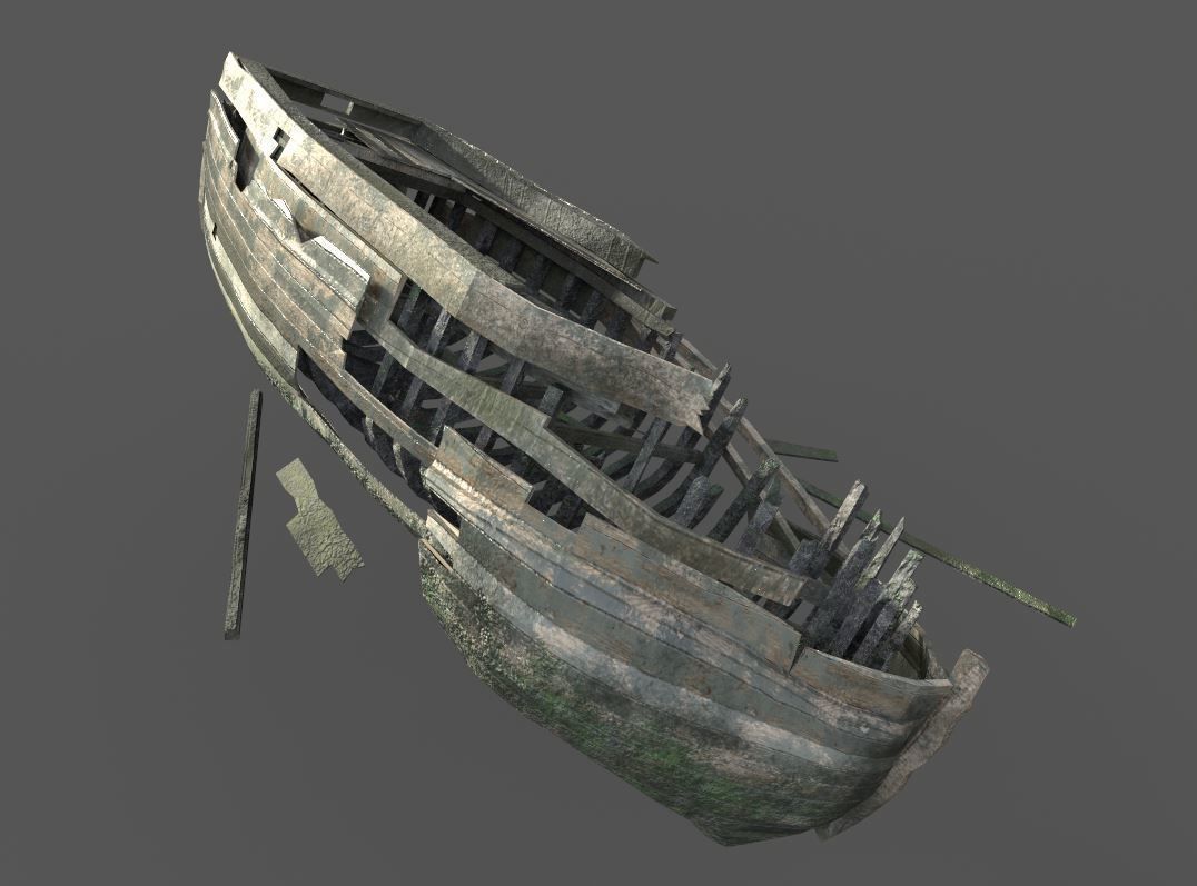 3D model Abandoned Boat Wreck VR / AR / low-poly | CGTrader