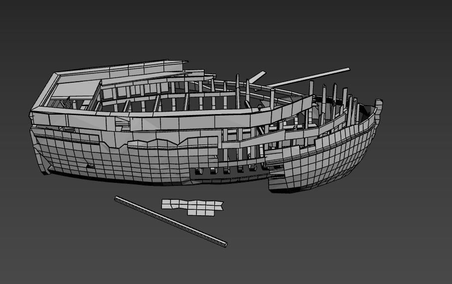 3D model Abandoned Boat Wreck VR / AR / low-poly | CGTrader