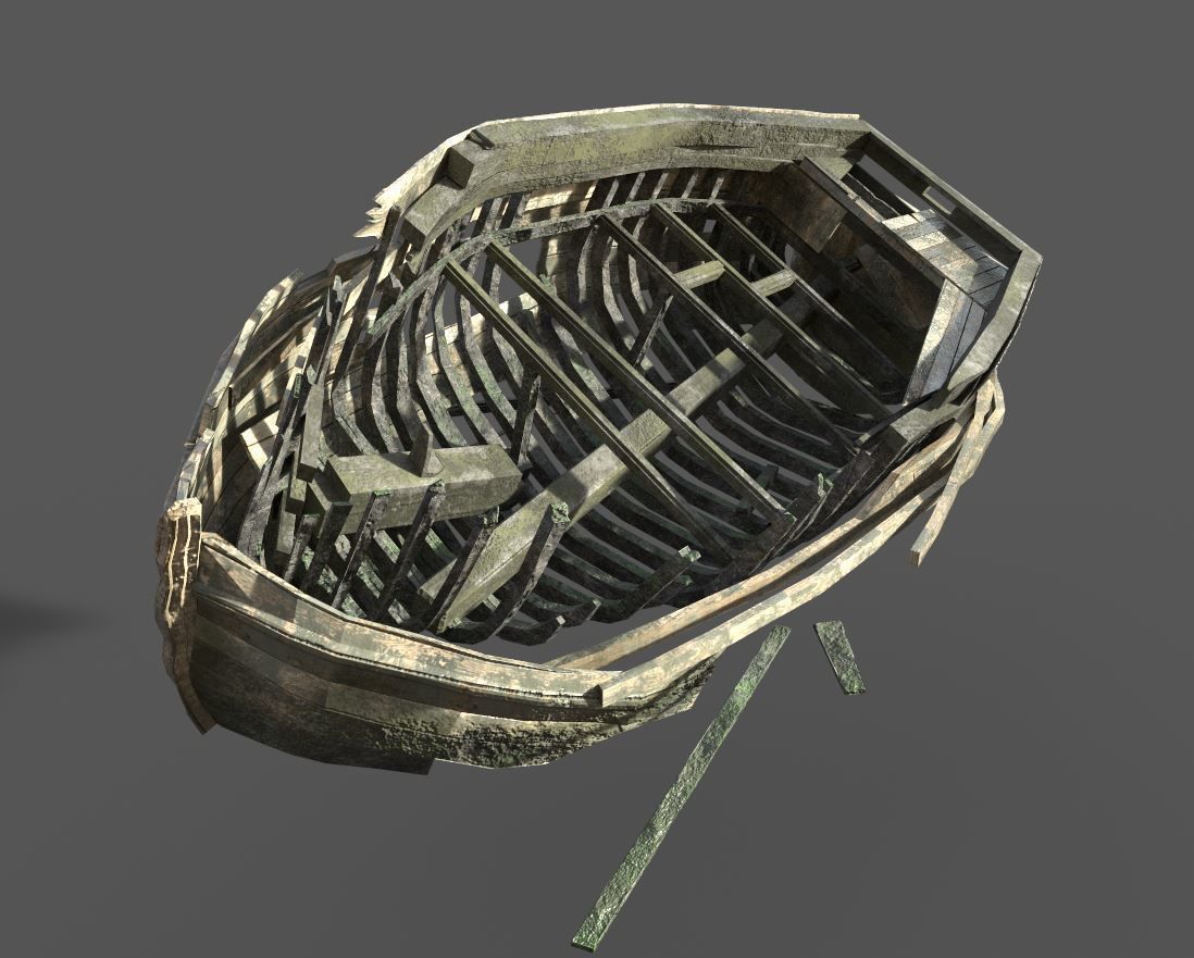 3D model Abandoned Boat Wreck VR / AR / low-poly | CGTrader