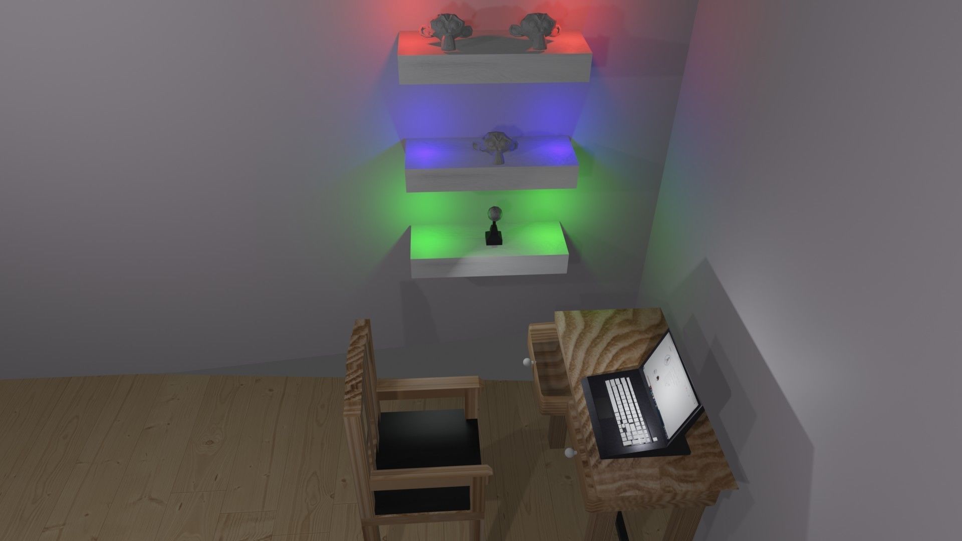 3D model Laptop setup VR / AR / low-poly | CGTrader