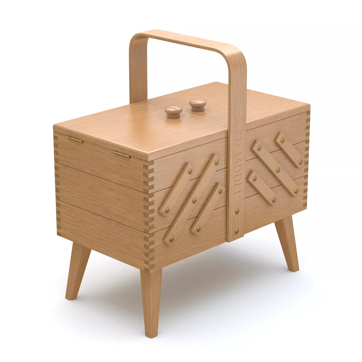 Rigged Expandable Sewing Box 3D model | CGTrader