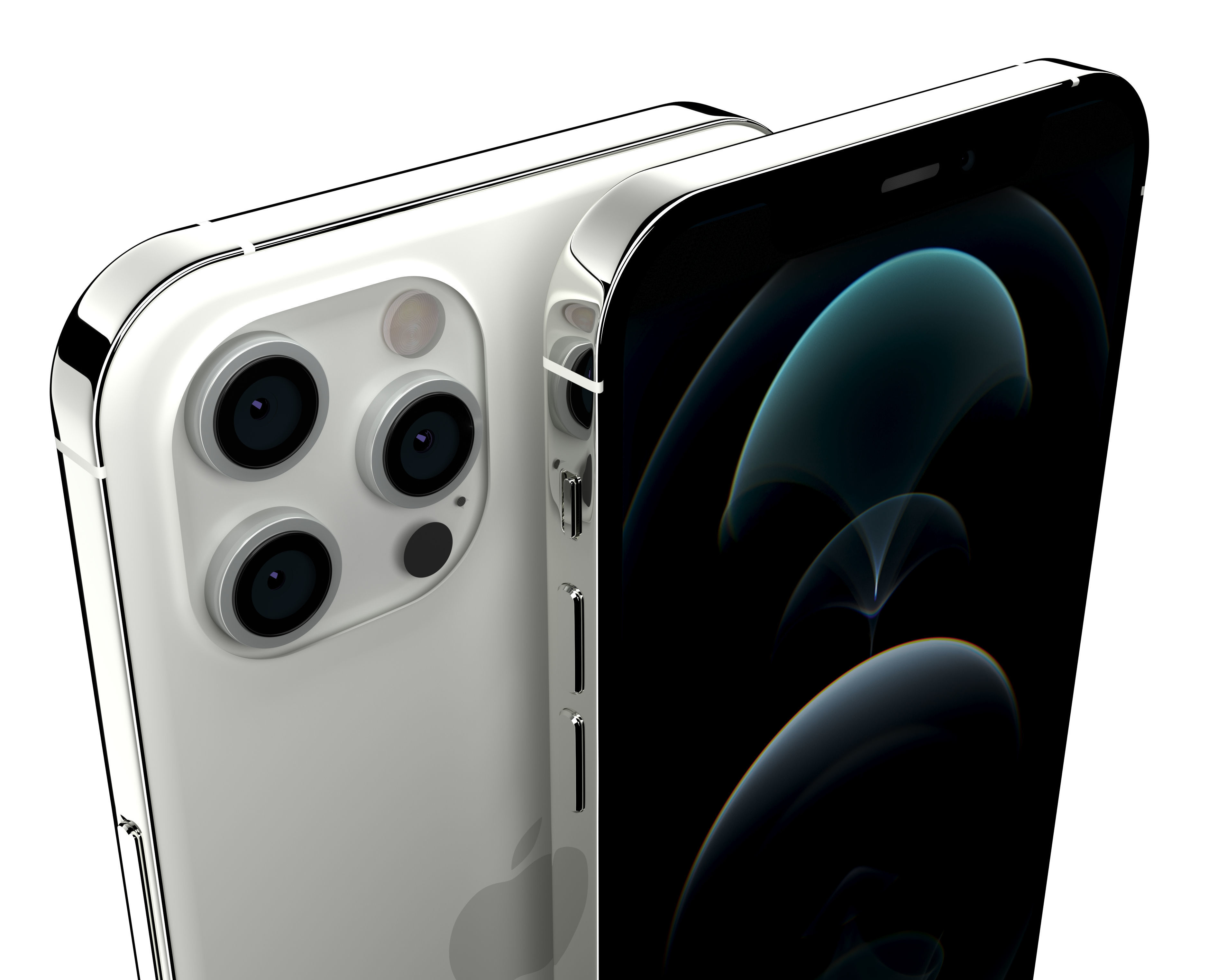 3D model Apple iPhone 12 Pro Max Silver VR / AR / low-poly | CGTrader