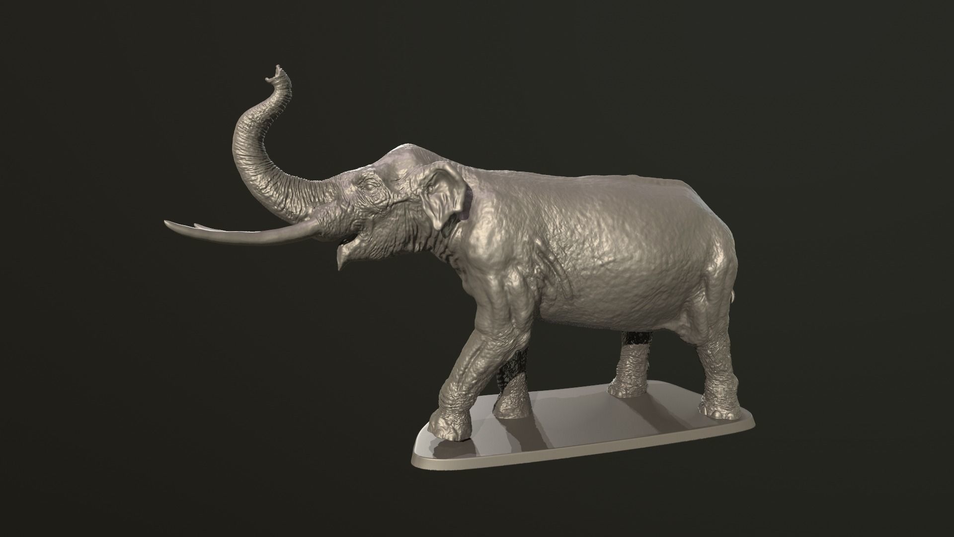 Sinomastodon elephant with tusks 3D model 3D printable | CGTrader