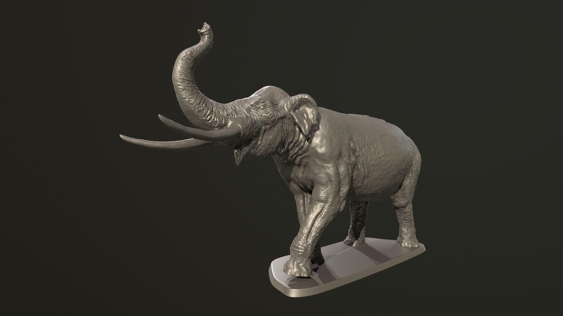 Sinomastodon elephant with tusks 3D model 3D printable | CGTrader