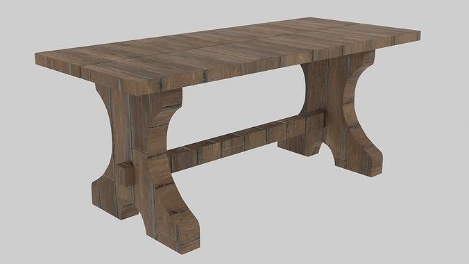 3D model Wooden Bench Chair with Textures VR / AR / low-poly | CGTrader