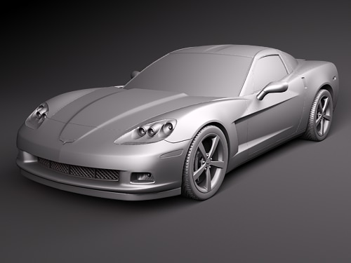 Chevrolet Corvette ZR1 mid-poly 3D model | CGTrader