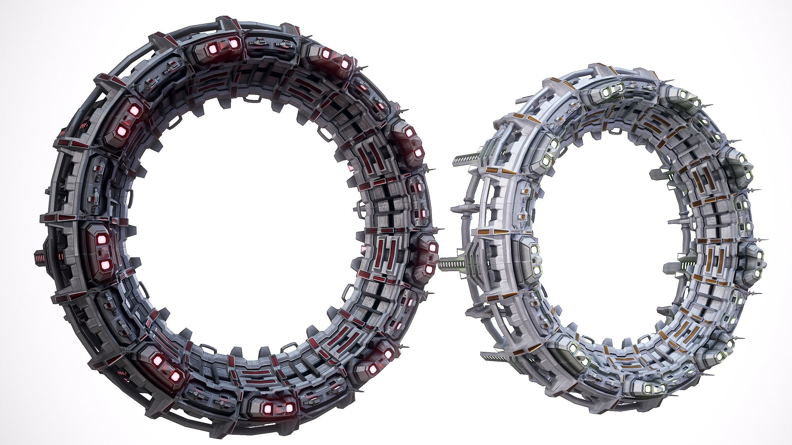 3D model Sci-Fi Star Gates Type 02 Low Poly VR / AR / low-poly | CGTrader