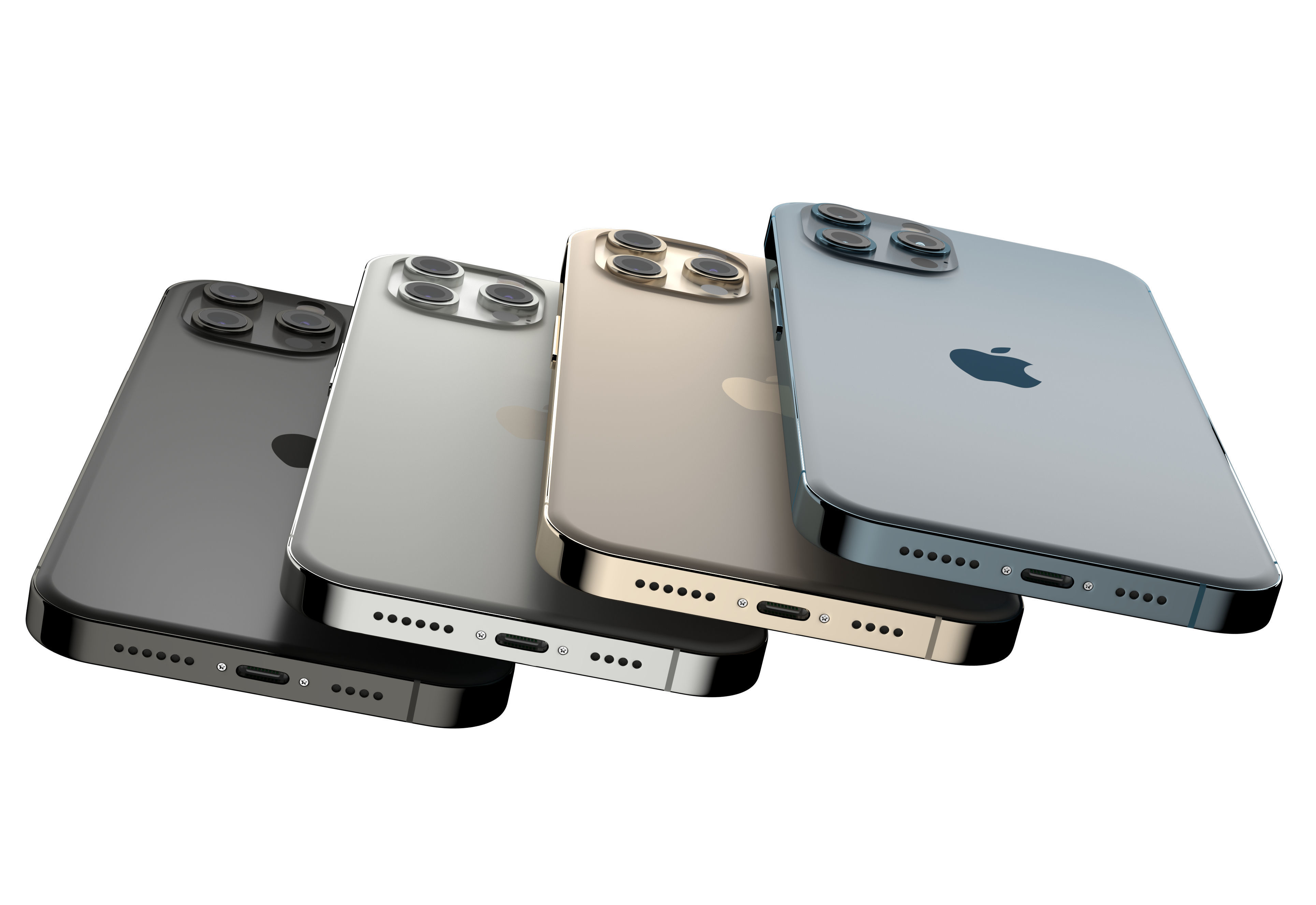 3D model Apple iPhone 12 Pro and Pro Max Collection VR / AR / low-poly ...