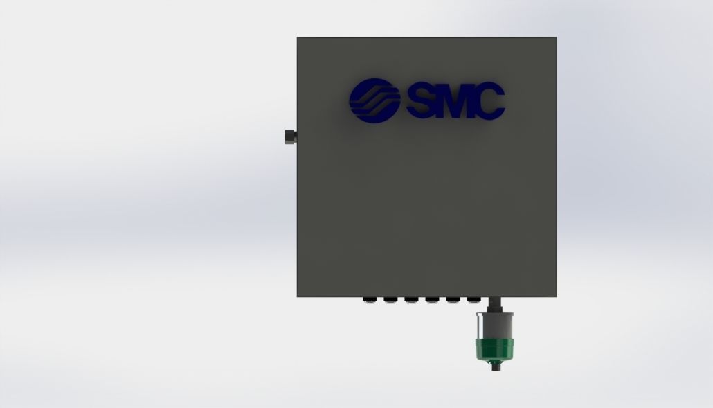 SMC Electro-pneumatic enclosure for control free 3D model | CGTrader