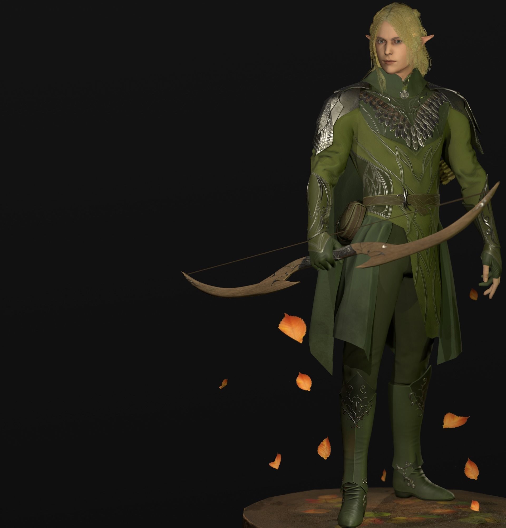 3D model Game low poly 3D model Light Elf VR / AR / low-poly rigged ...