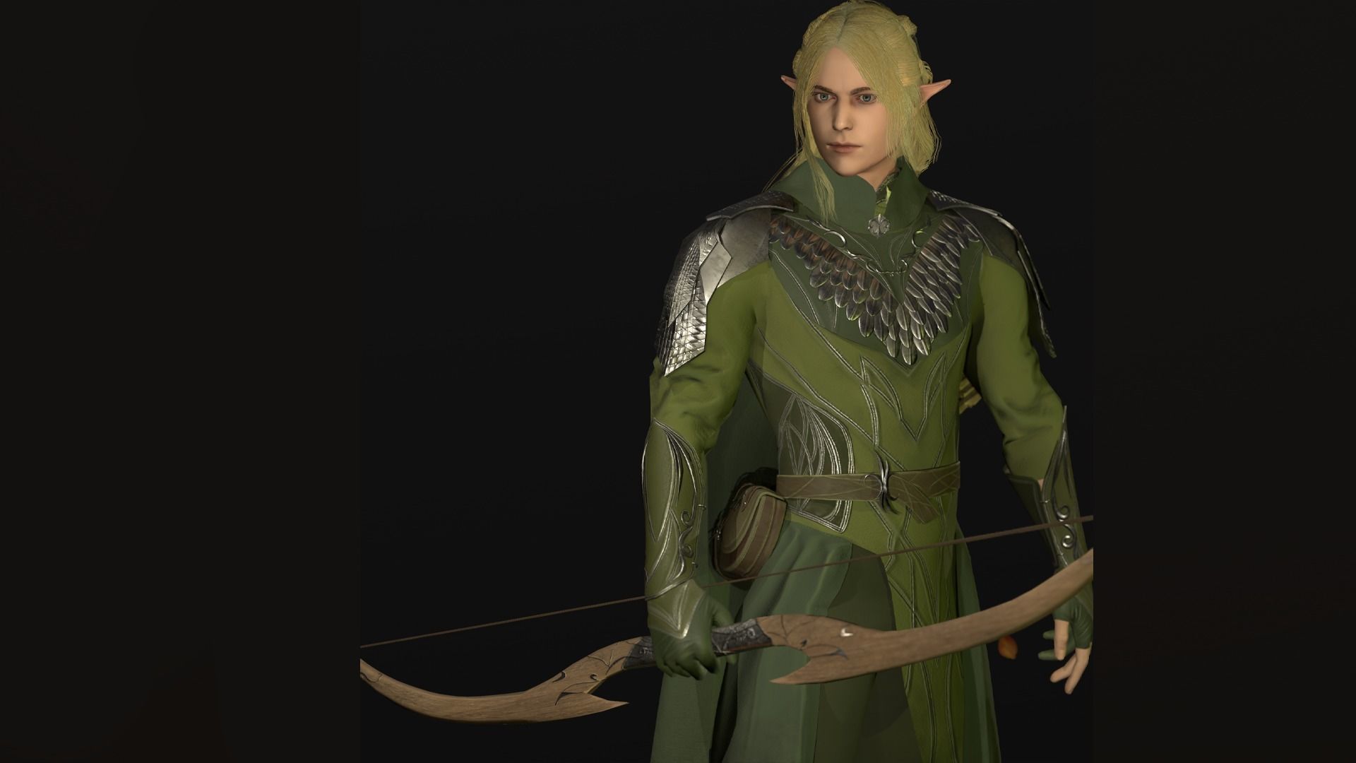 3D model Game low poly 3D model Light Elf VR / AR / low-poly rigged ...