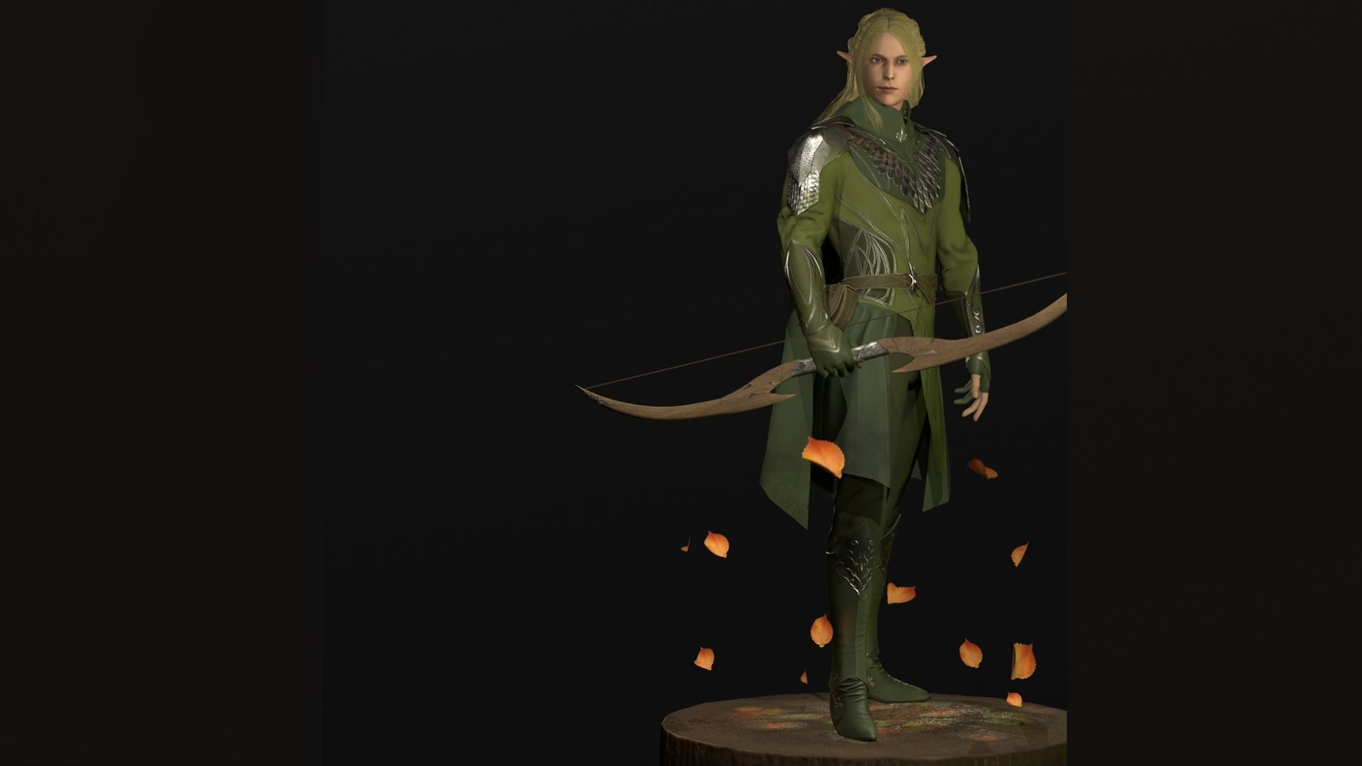 3D model Game low poly 3D model Light Elf VR / AR / low-poly rigged ...