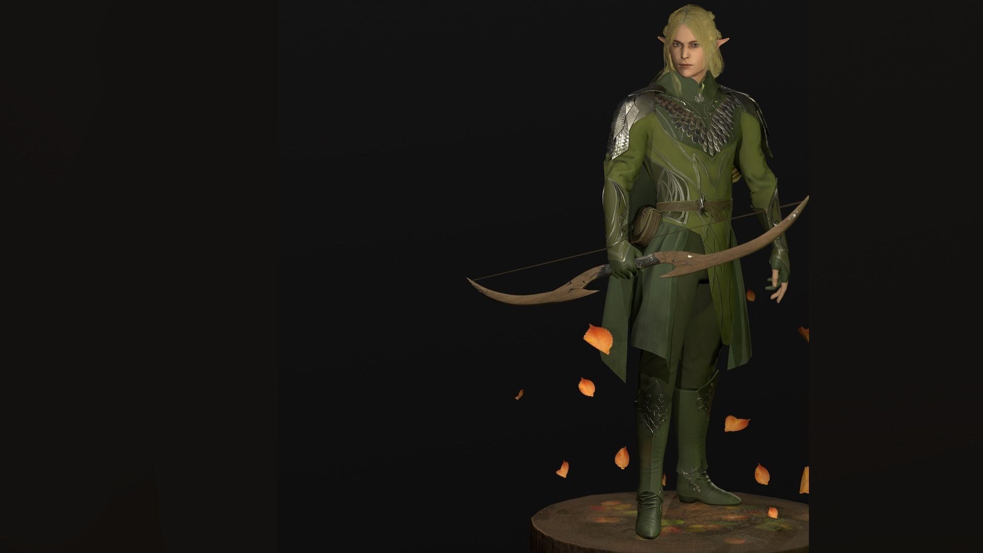 3D model Game low poly 3D model Light Elf VR / AR / low-poly rigged ...