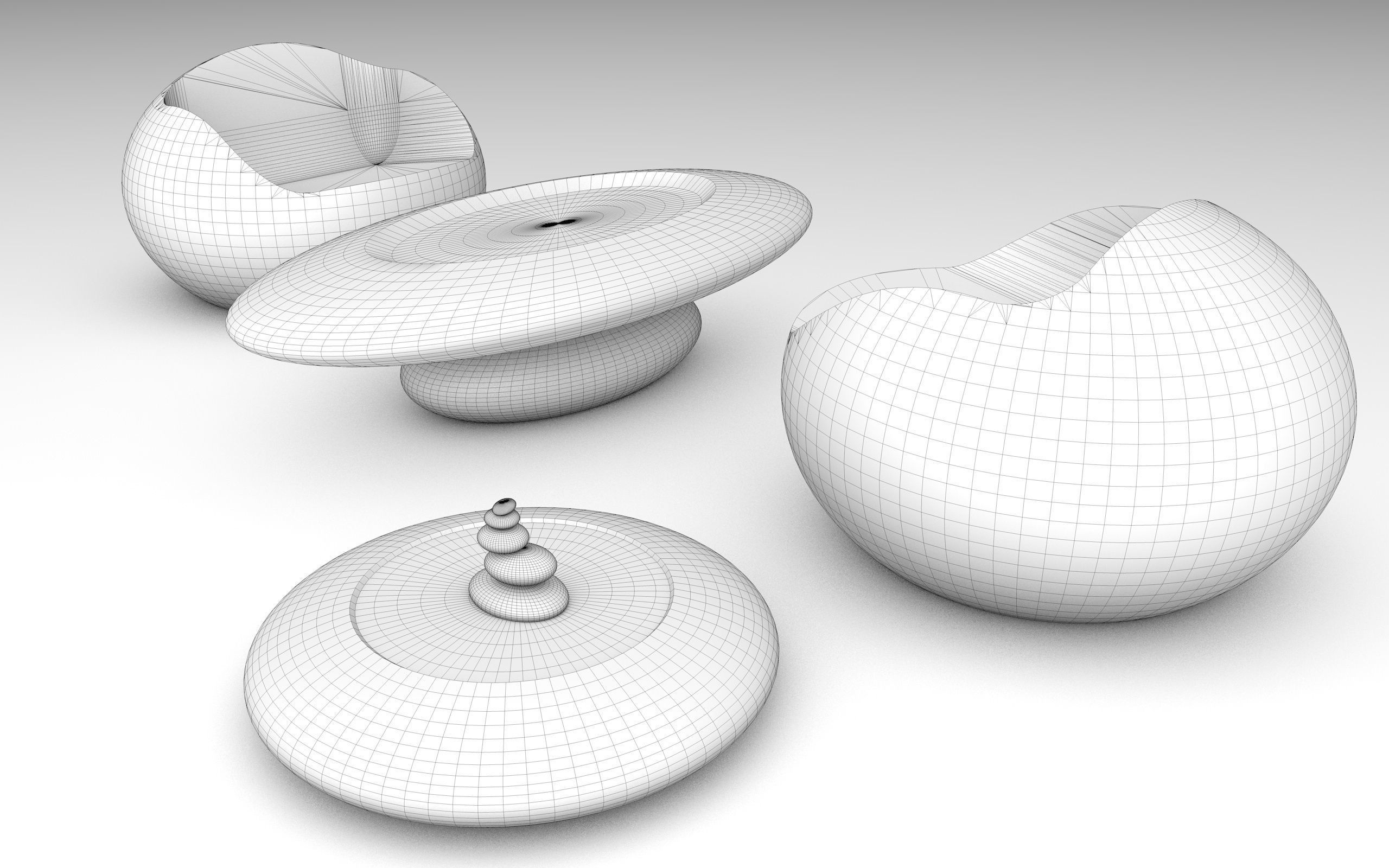 YOGA SPECIAL STONE SEATING 3d model 3D model | CGTrader