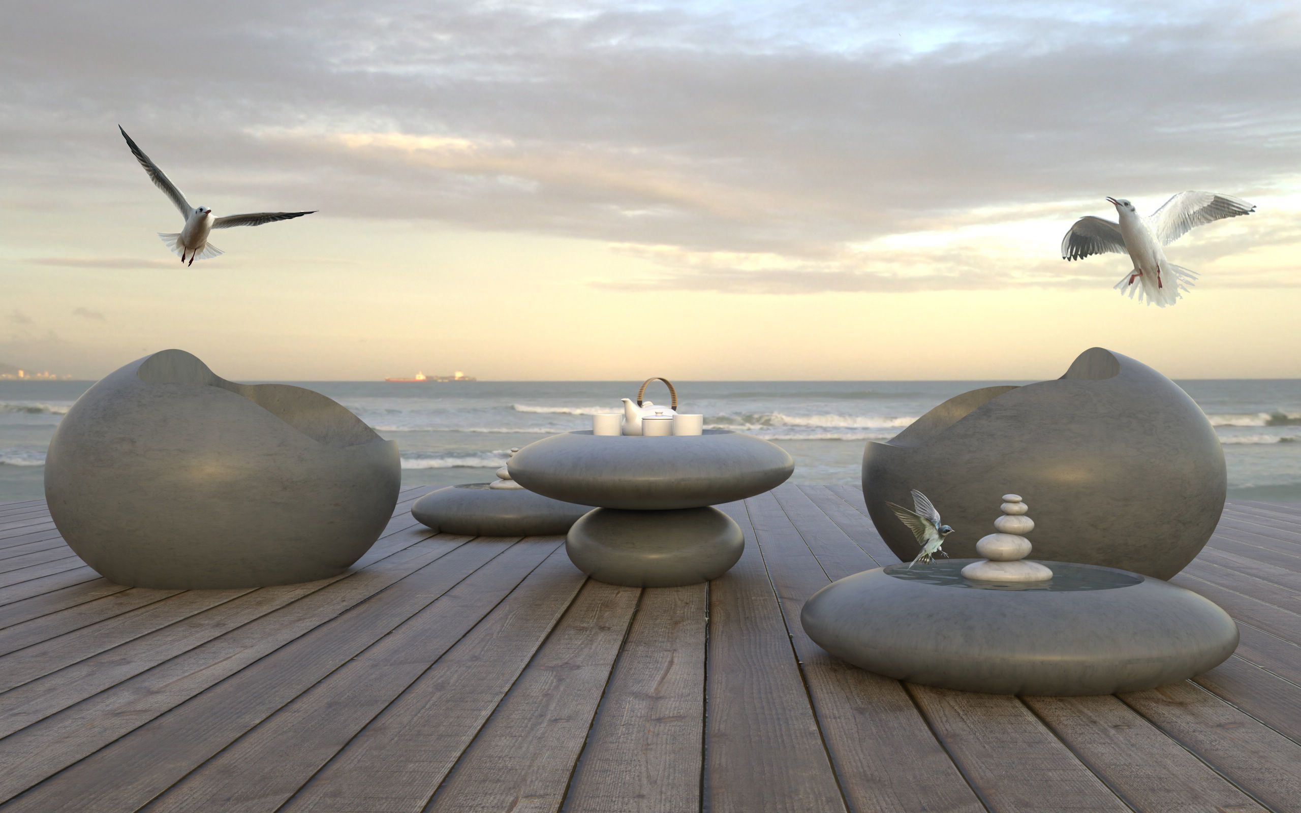 YOGA SPECIAL STONE SEATING 3d model 3D model | CGTrader