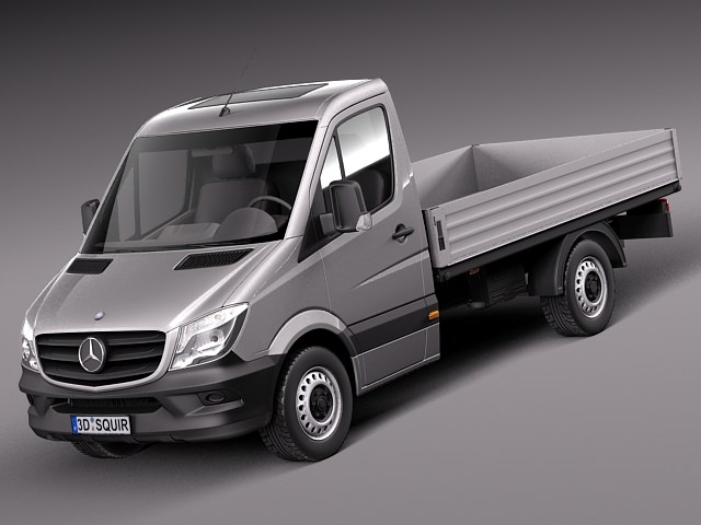 Mercedes-Benz Sprinter Pickup Short 2014 3D Model MAX 3DS FBX LWO LW ...
