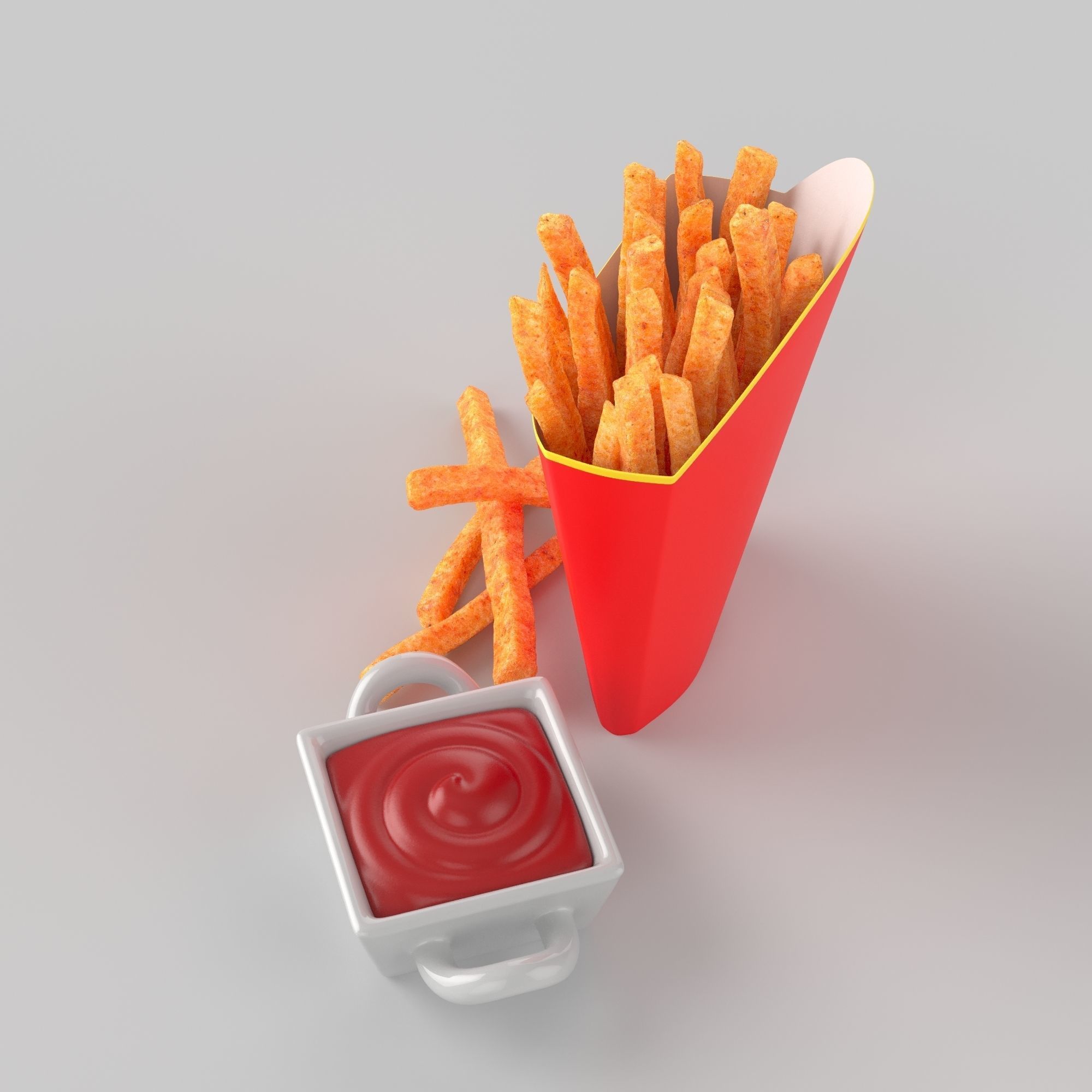french fries 3D model | CGTrader